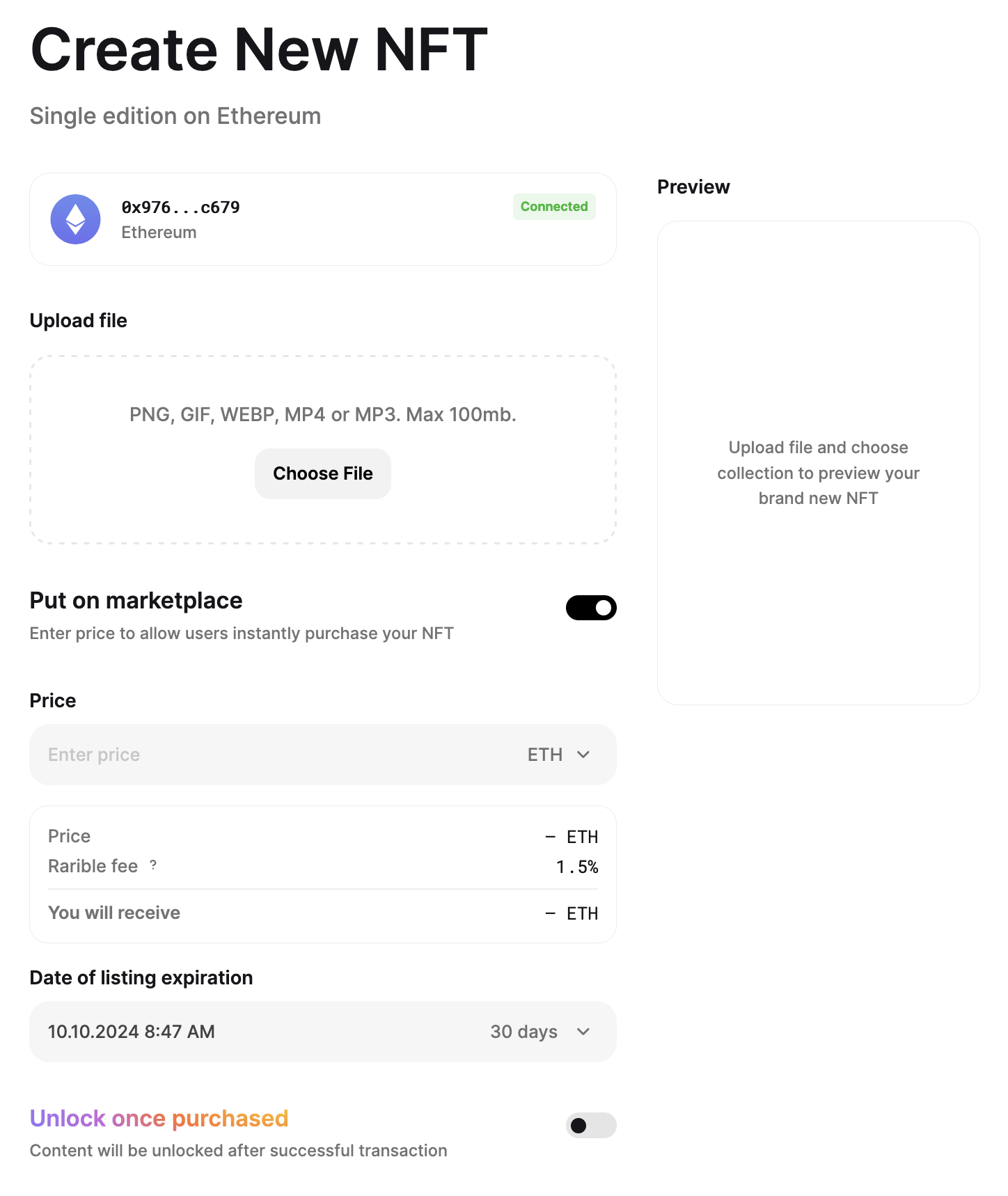 Lazy Minting on Rarible – Rarible